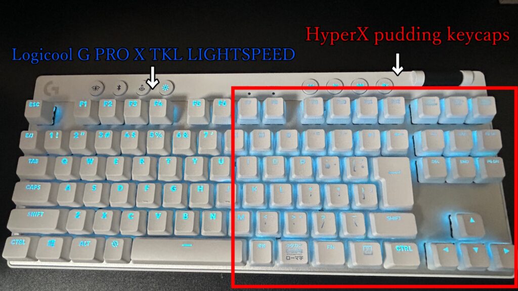「HyperX pudding keycaps」日本語配列 レビュー
